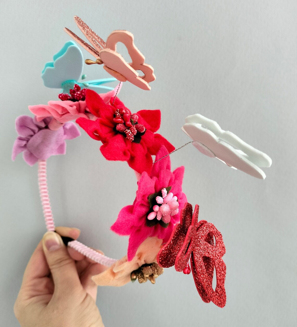 Crown With Butterfly Butterflies Headpiece Headband - Etsy