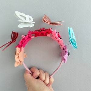 Crown With Butterfly Butterflies Headpiece Headband - Etsy