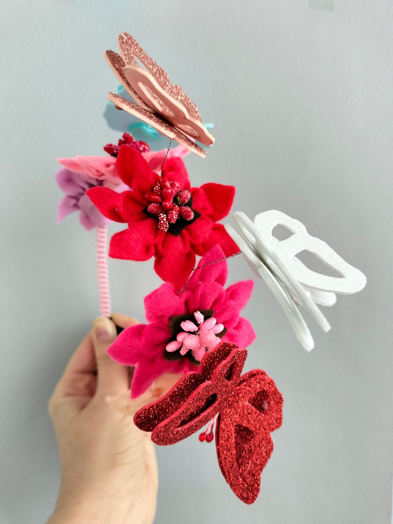 Crown With Butterfly Butterflies Headpiece Headband - Etsy