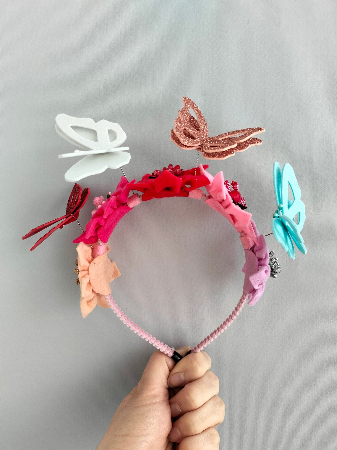 Crown With Butterfly Butterflies Headpiece Headband - Etsy