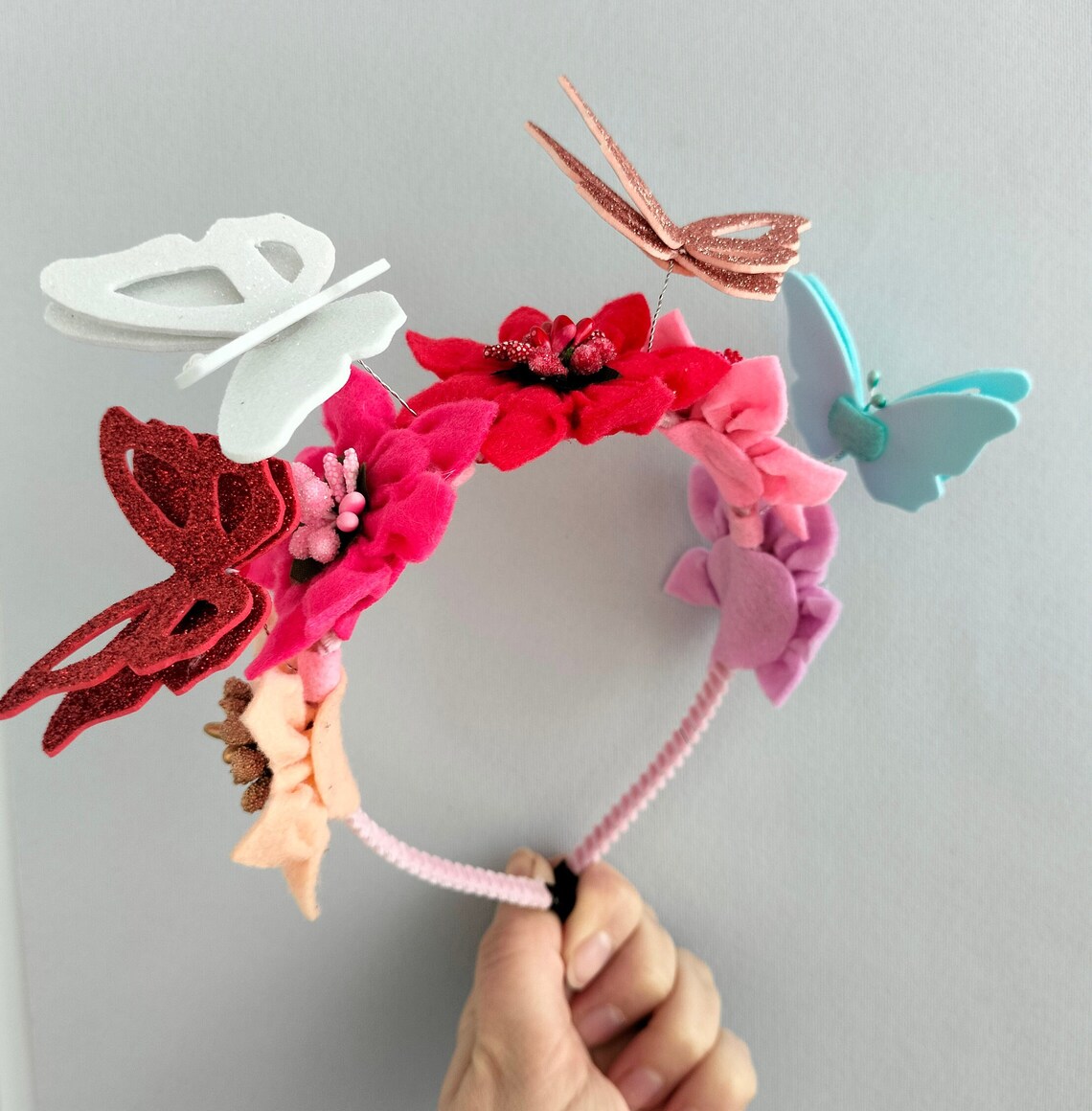 Crown With Butterfly Butterflies Headpiece Headband - Etsy