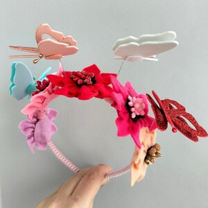 Crown With Butterfly Butterflies Headpiece Headband - Etsy