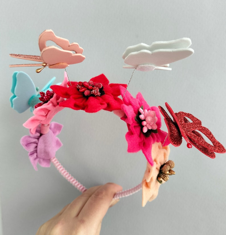 Crown With Butterfly Butterflies Headpiece Headband - Etsy