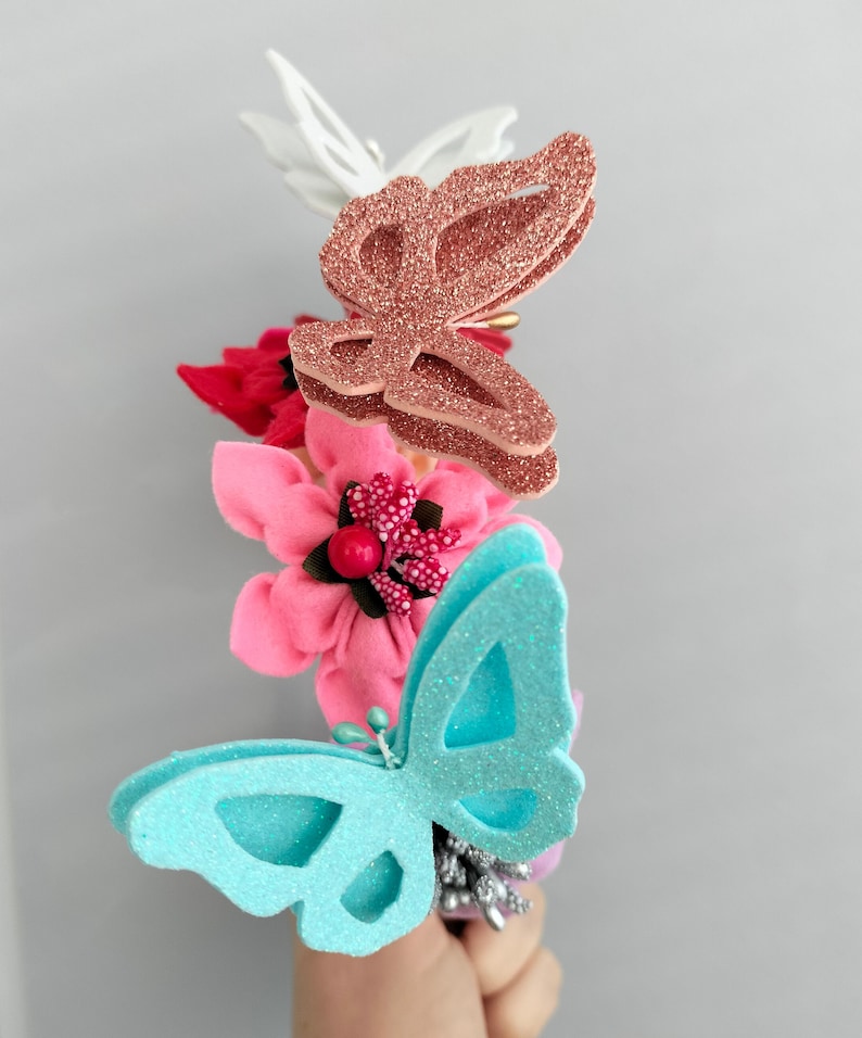 Crown With Butterfly Butterflies Headpiece Headband - Etsy