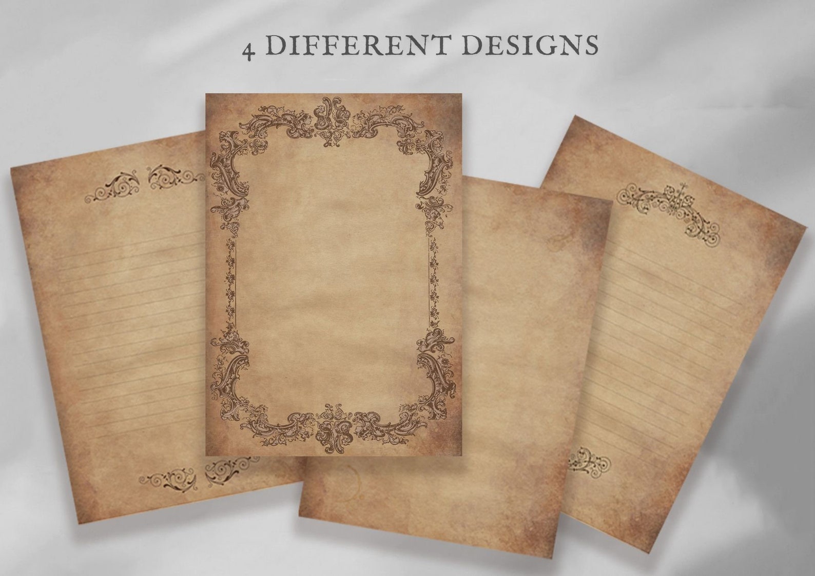 Victorian Poetry Parchment, Gothic Stationery Paper Set A4 | A5 | A6 ...