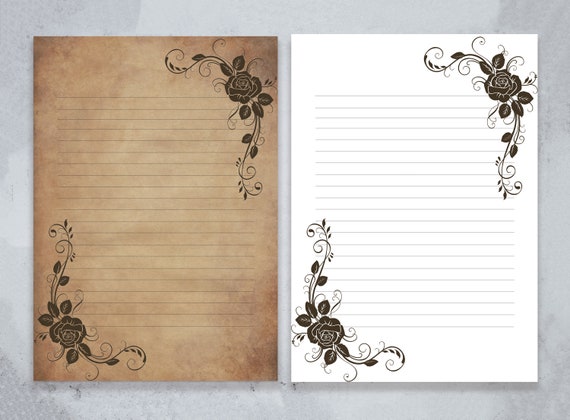 Victorian Stationery Paper Victorian Stationery Set NEW 10 Sheets & 10