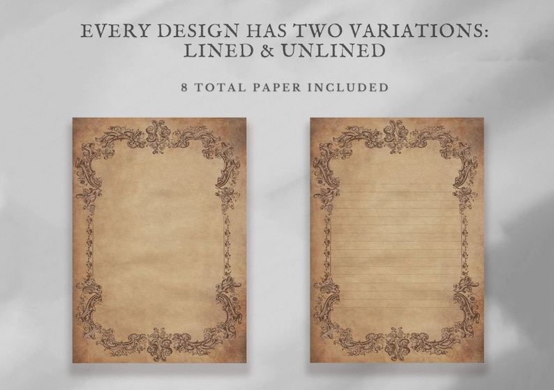 Victorian Poetry Parchment, Gothic Stationery Paper Set A4 | A5 | A6 ...
