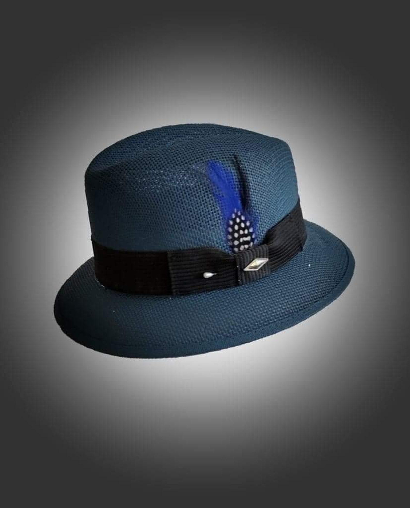Blue Lowrider Fedora Chicano Hat - Etsy