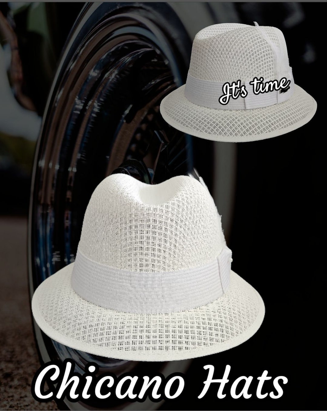 Classic Traditional Garcia All White Fedora Lowrider - Etsy