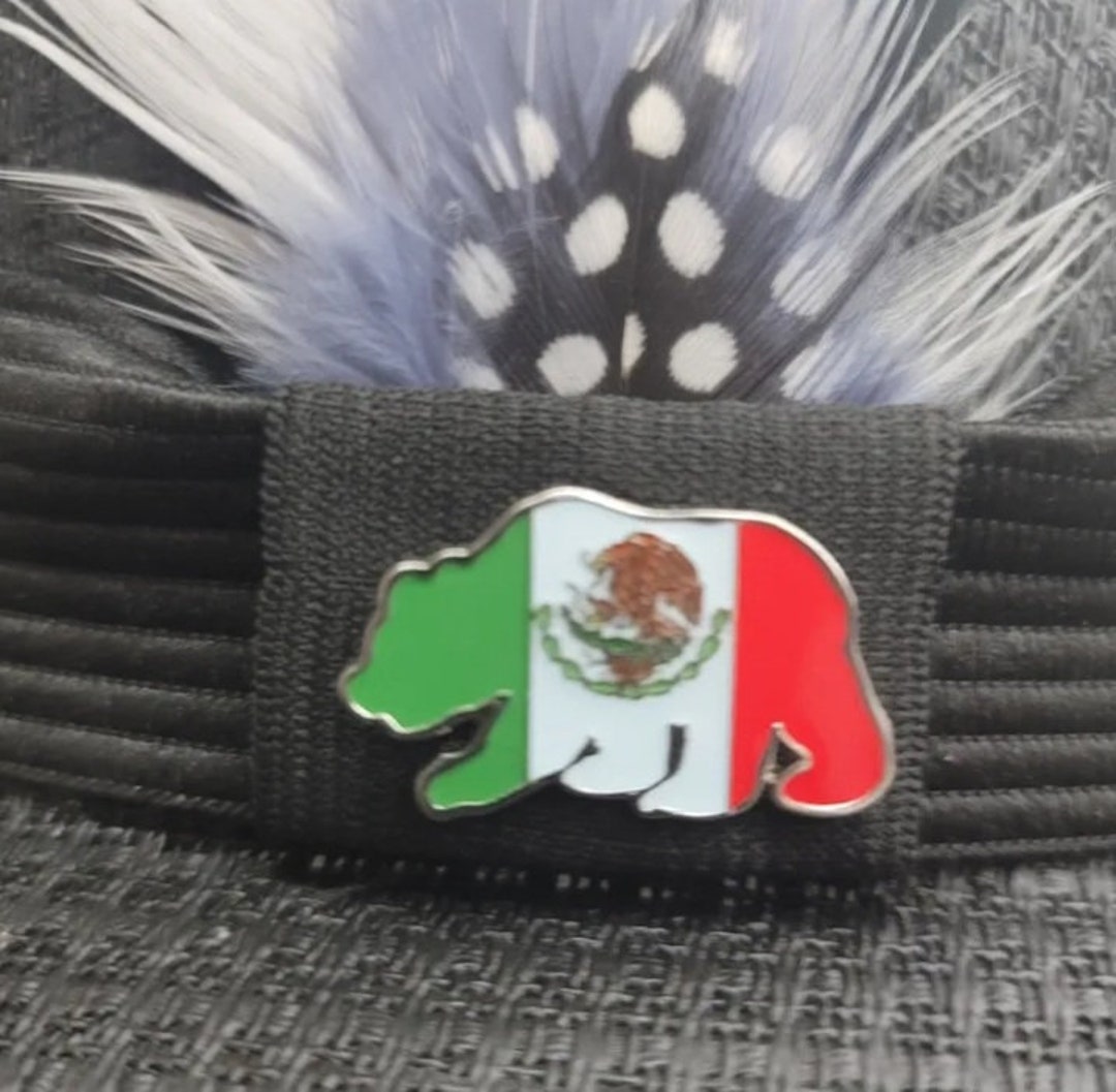California Mexican Flag Bear Lapel Pin - Etsy