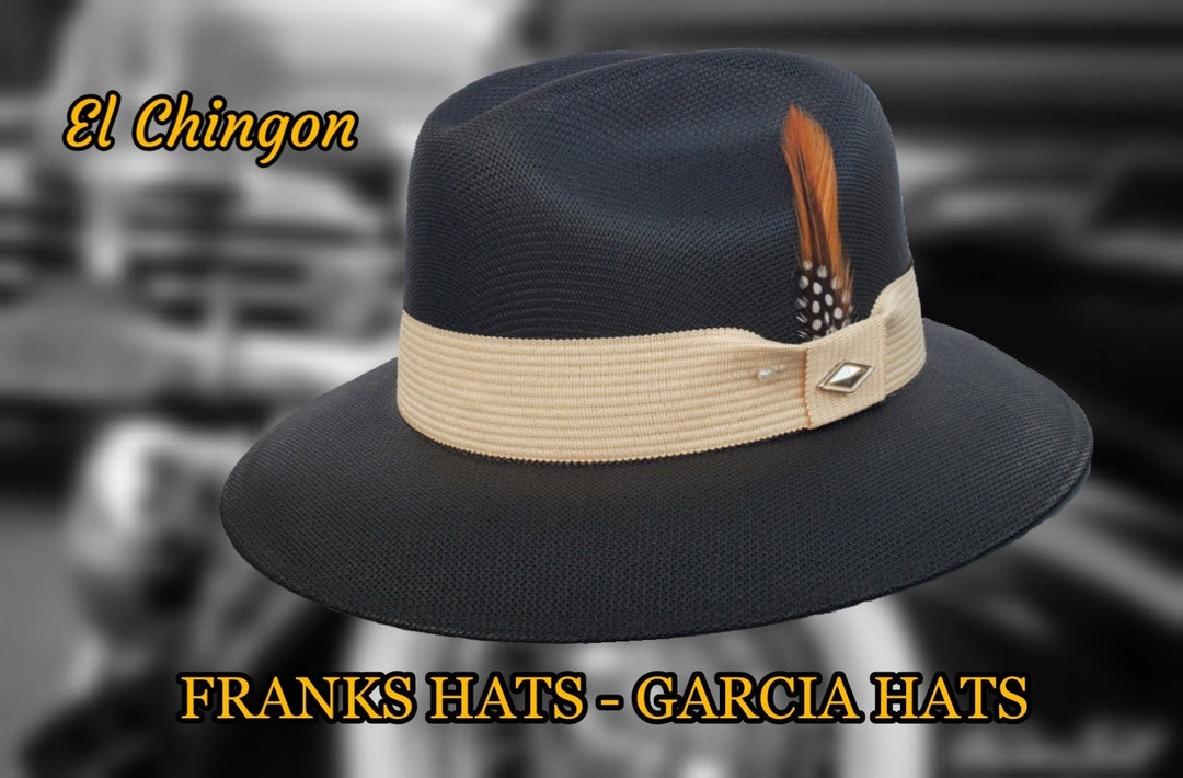Black Goldline Chingon Wide Brim Garcia Hat - Etsy