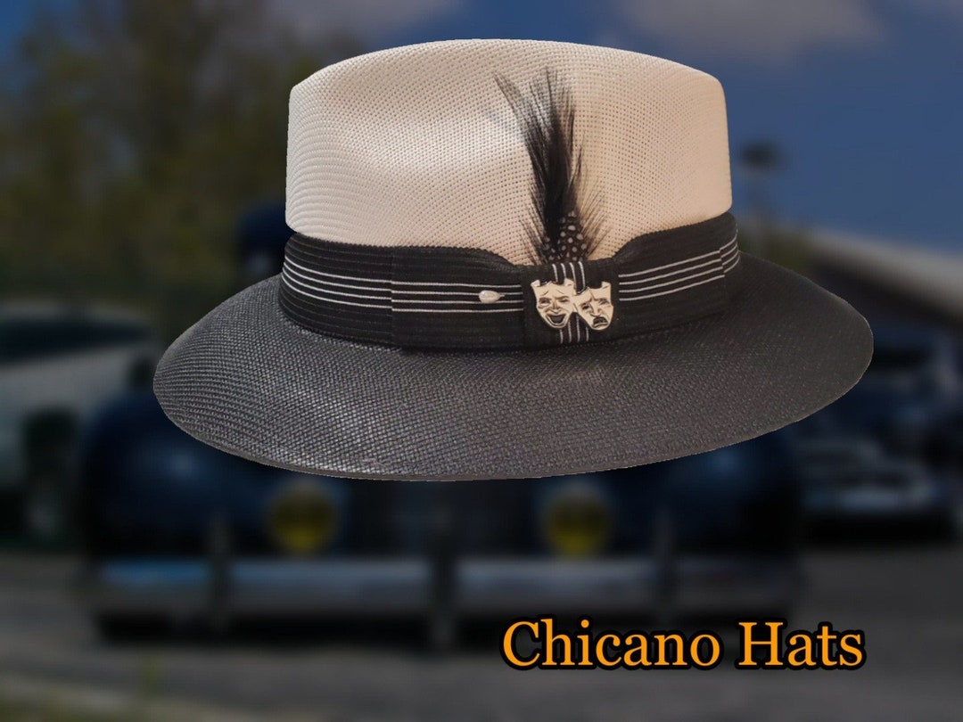 Two Tone Khaki/coffee Bean Goldline Chingon Wide Brim Garcia Hat W ...