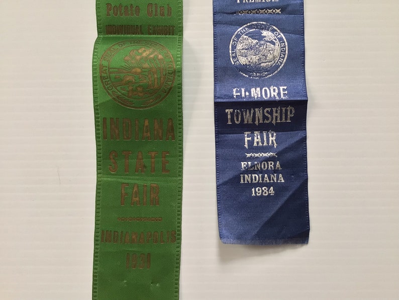 Antique 1931 Indiana State Fair Ribbon, Indianapolis, IN and Antique ...