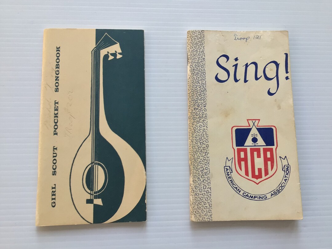 Vintage 1950s Sing ACA Song Book and a Vintage Girl Scout Pocket ...