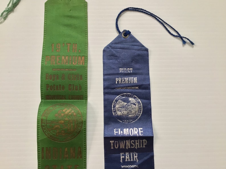 Antique 1931 Indiana State Fair Ribbon, Indianapolis, IN and Antique ...