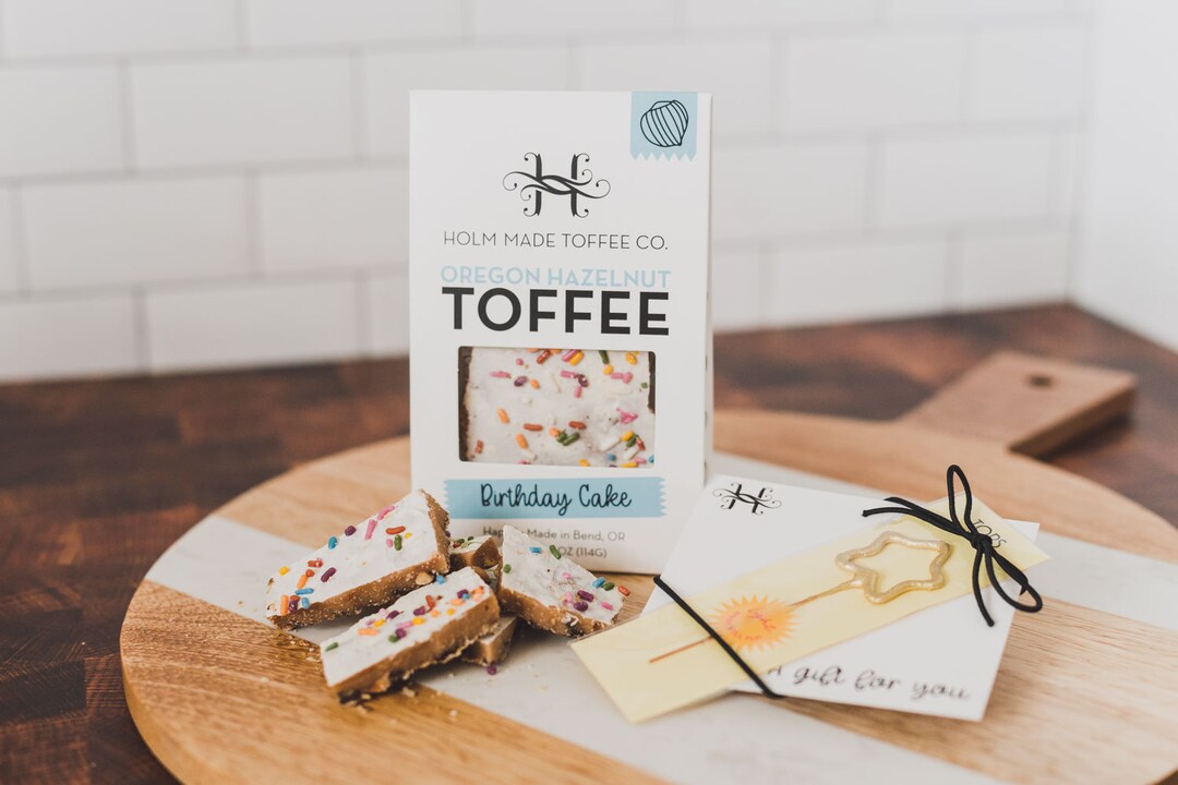 Birthday Toffee Mini Gift Set - Award Winning Hazelnut Toffee, Made in ...