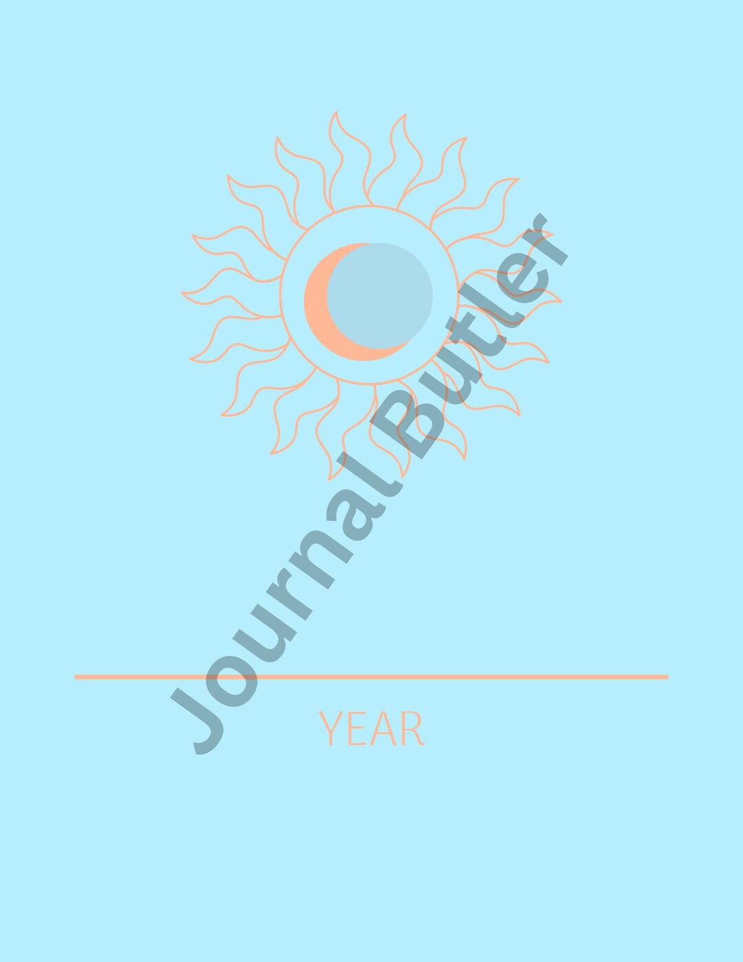 Digital Journal Template - Sun Rays (yearlies) - Etsy
