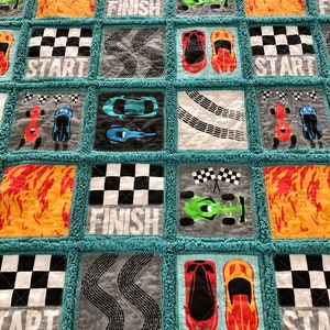 Racing Start to Finish Rag Quilt. Racers of Any Age Will Love This Rag ...