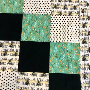 Save the Bees Rag Quilt. Perfect for Babies, Toddlers and Bee Lovers ...