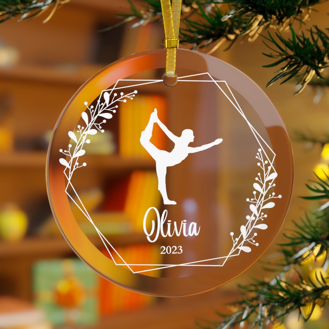 Gymnastics Glass Ornament 375 Christmas Ornament Personalized - Etsy