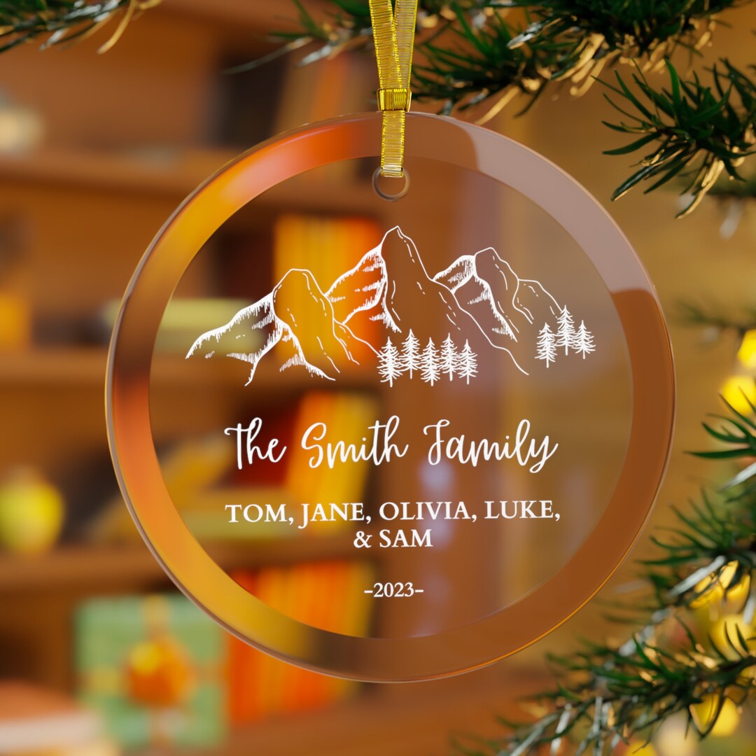 Personalized Family Ornament | Mountain Scenery | Christmas Gift ...