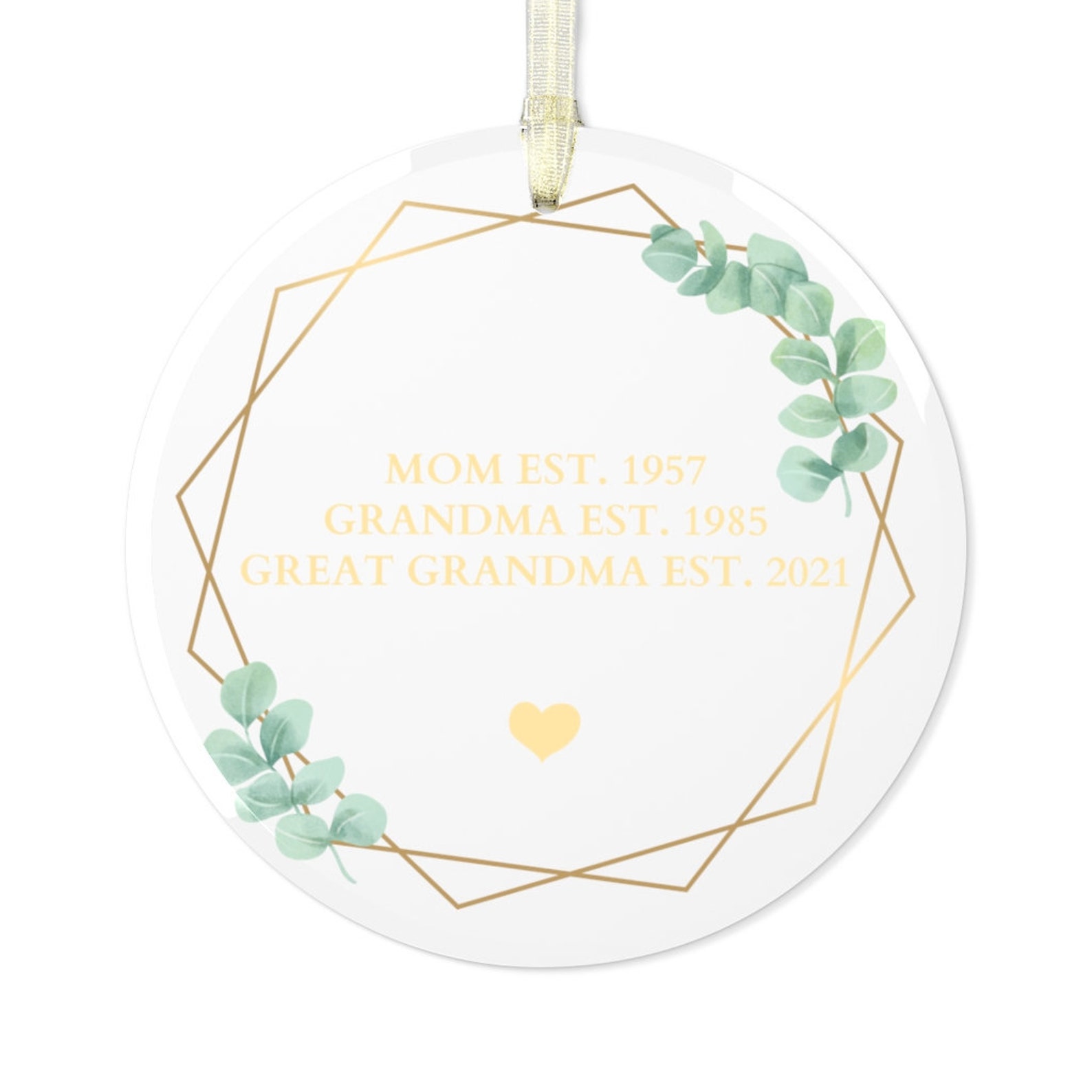 Mom Grandma Great Grandma Est Keepsake Personalized Item Baby ...
