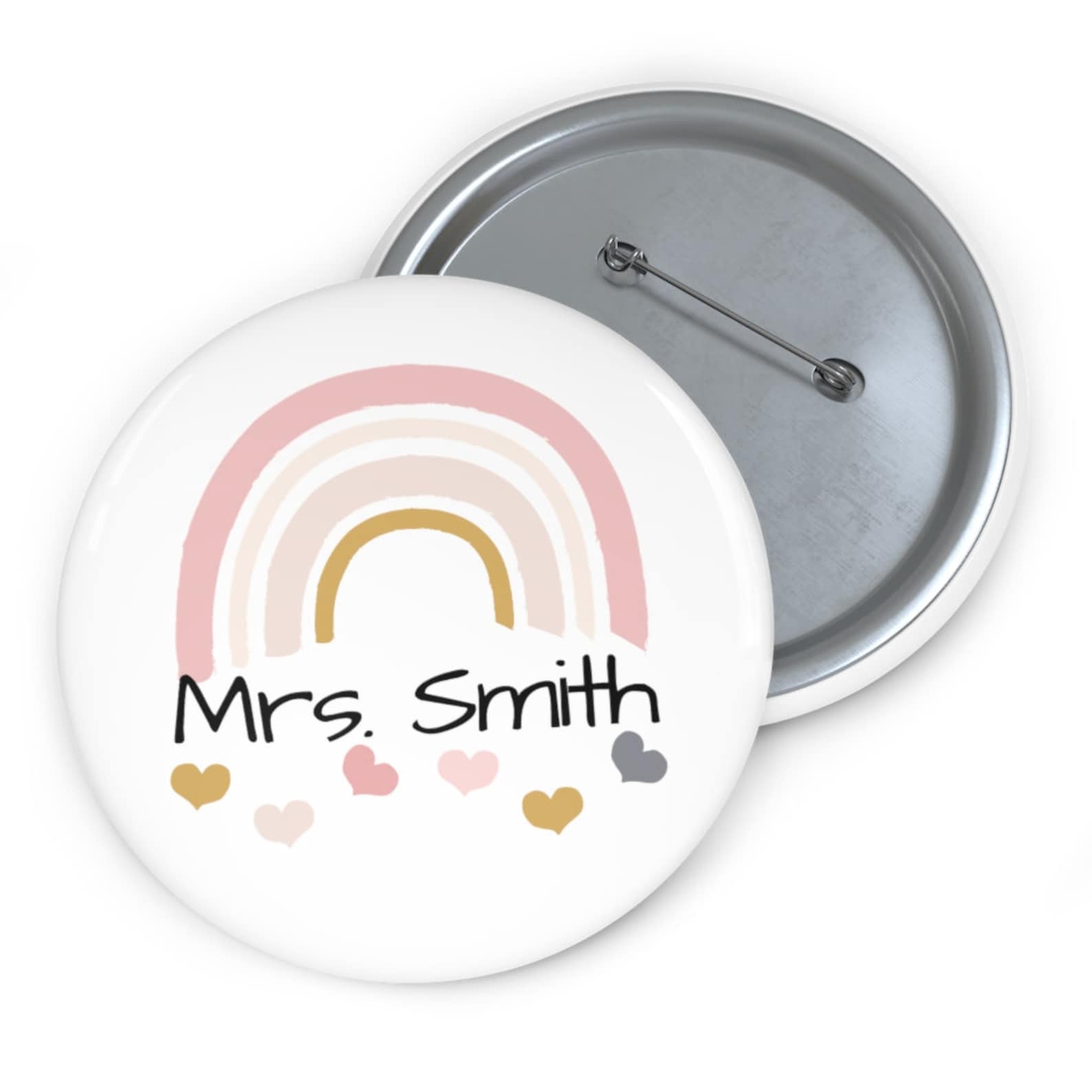 Custom Name Button 94 Teacher Button Name Tag Custom - Etsy