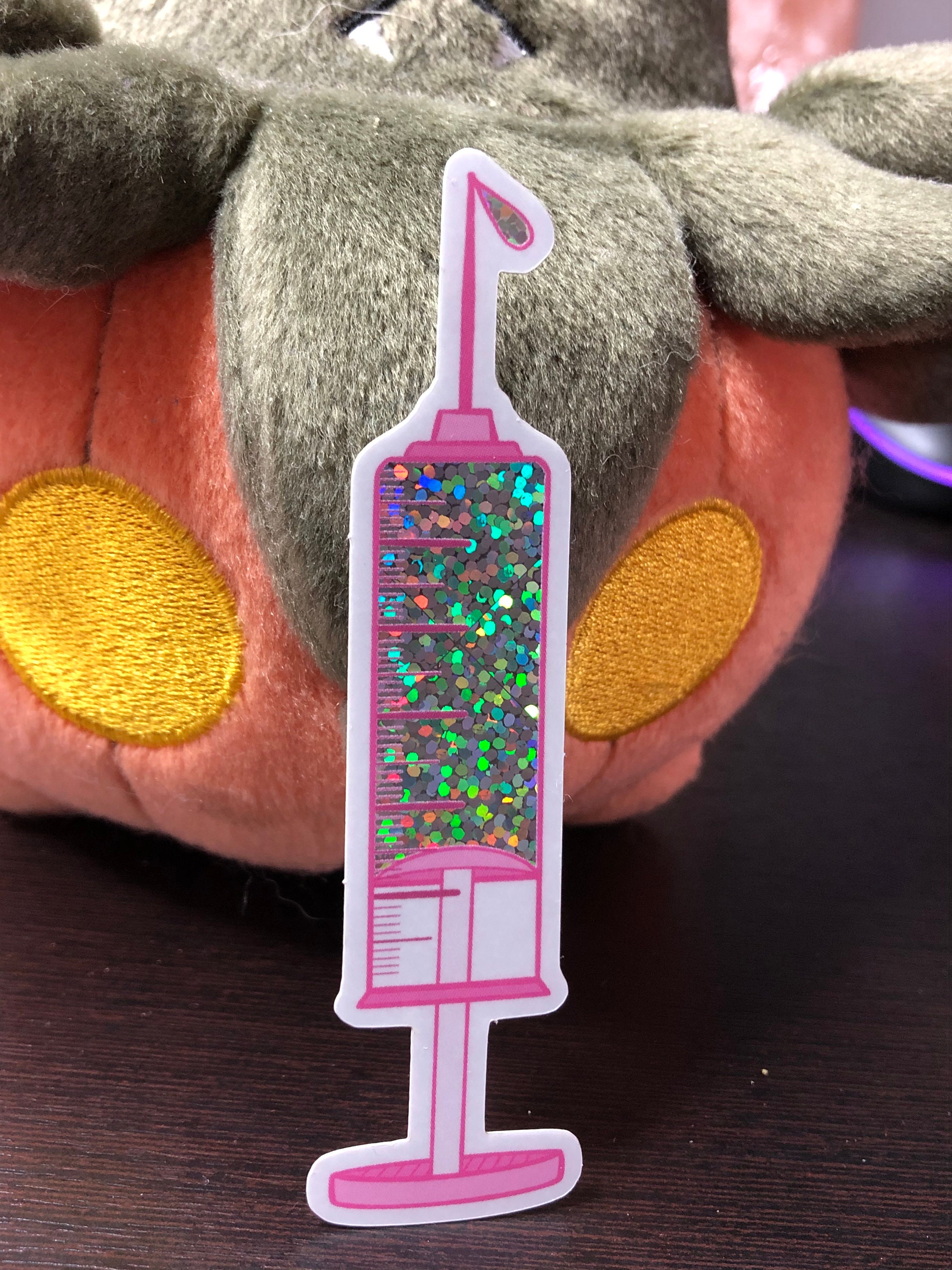 Glitter Syringe Sticker - Etsy