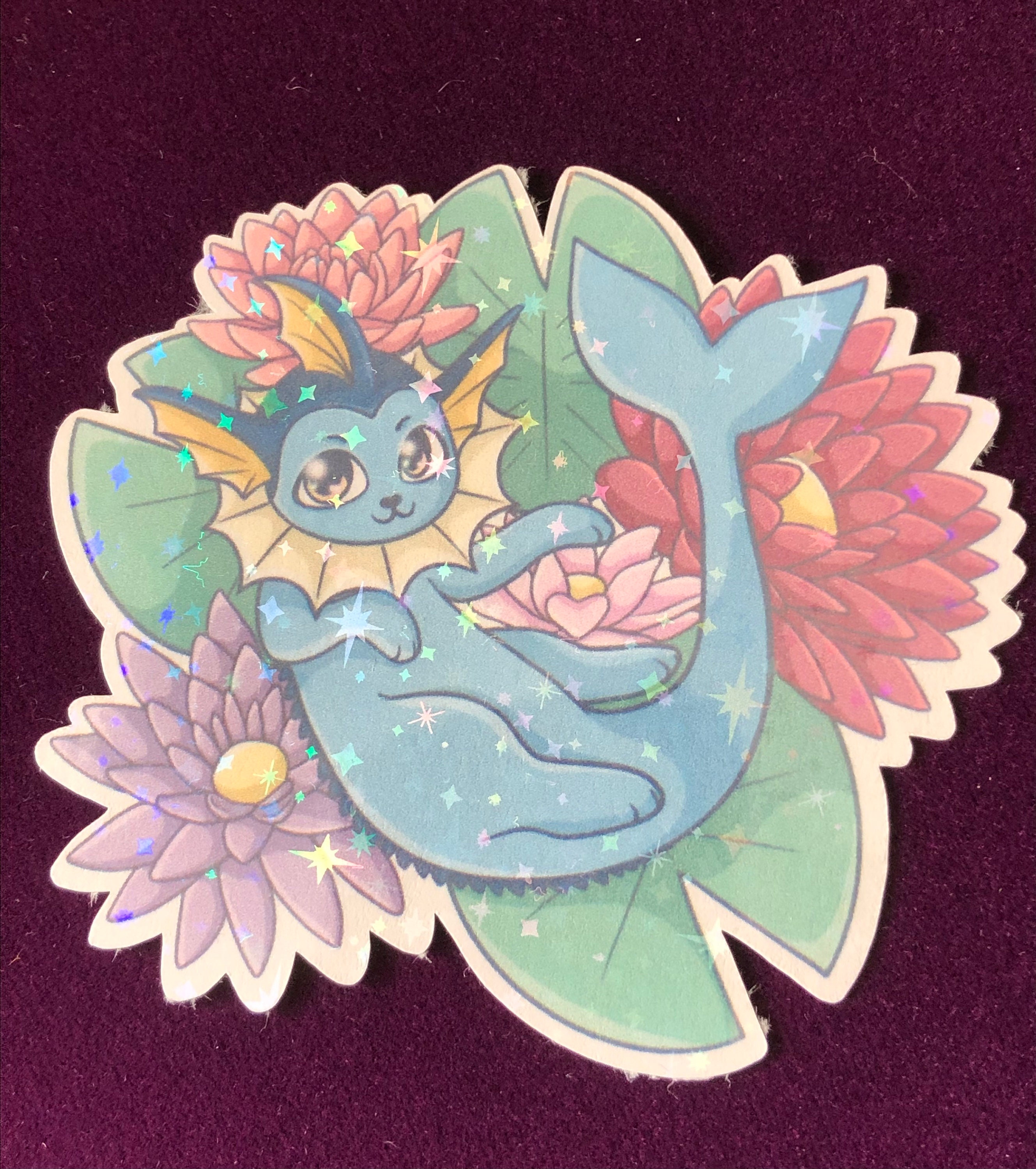 Flower Eeveelution Stickers Eevee, Flareon, Jolteon, & Vaporeon - Etsy