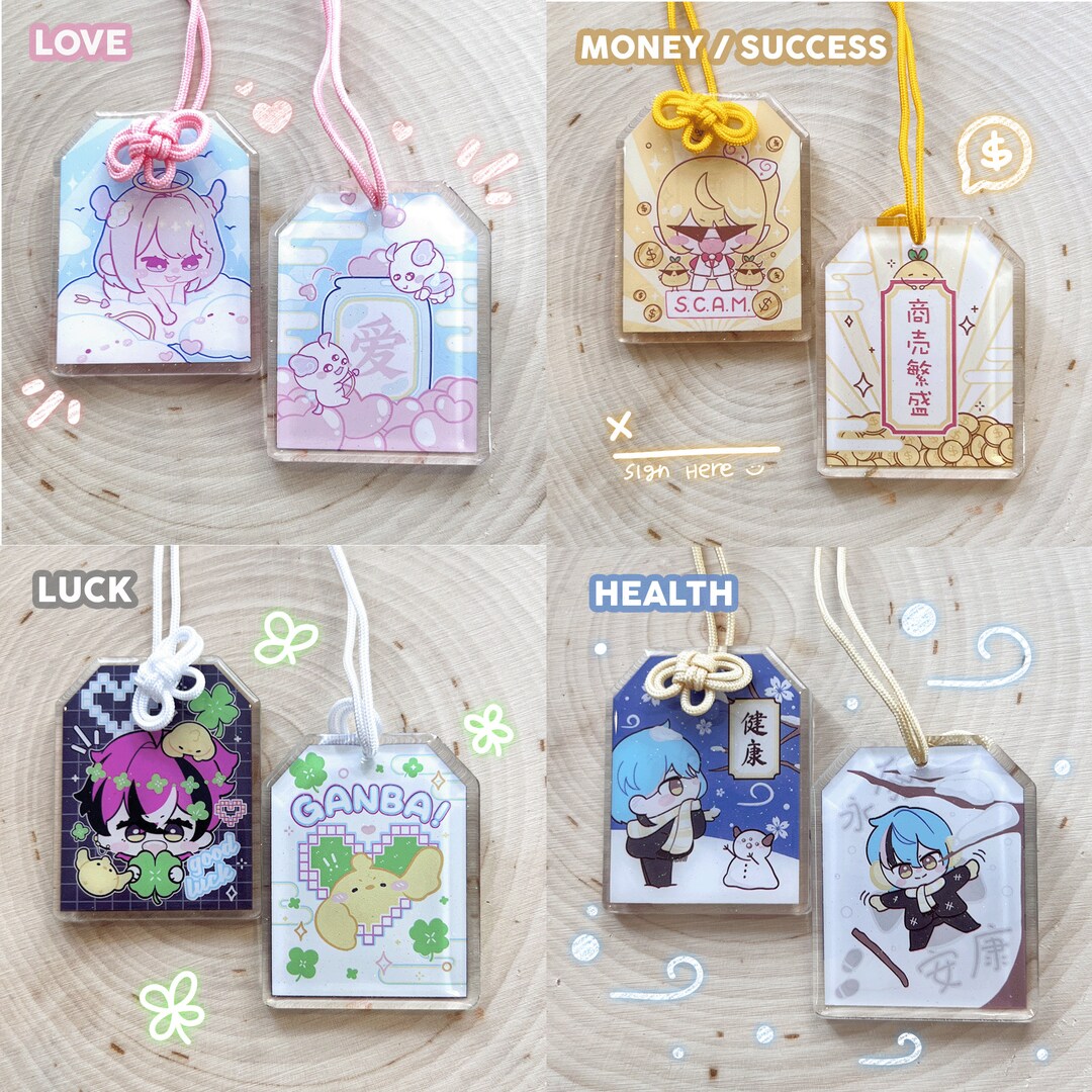 Nijisanji Omamori Charms | Epoxy Charms | Cute Accessories - Etsy