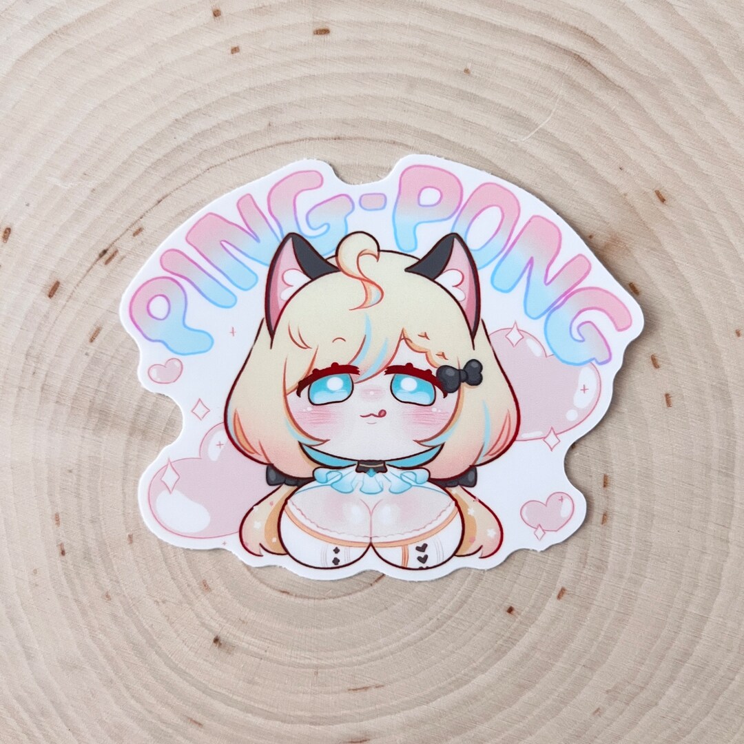 Ping Pong Millie Parfait Nijisanji Vinyl Stickers | Matte Laptop Decal ...