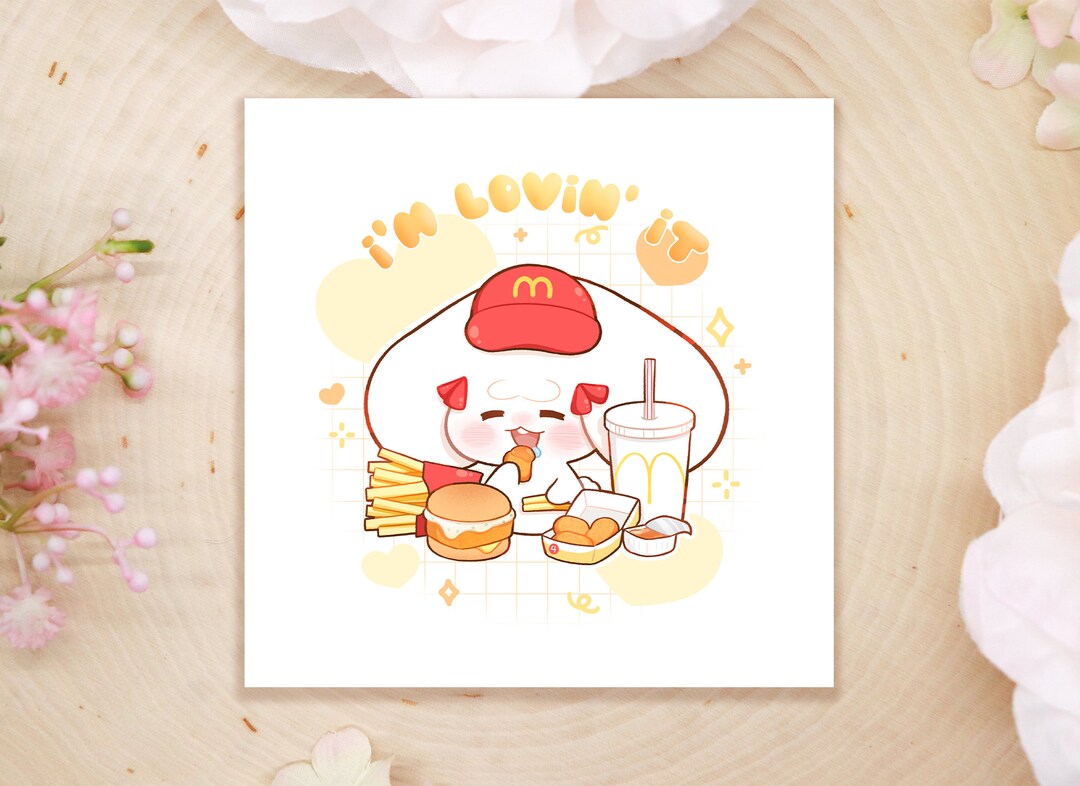 Mcd's Cute Bunny Food Art Print - Etsy
