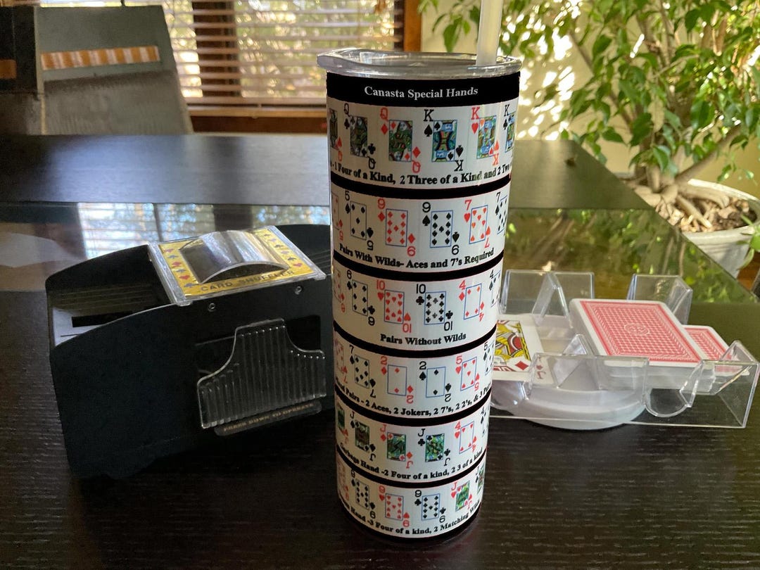 20 Oz Insulated Special Hands Canasta Tumbler | Hot and Cold | Canasta ...