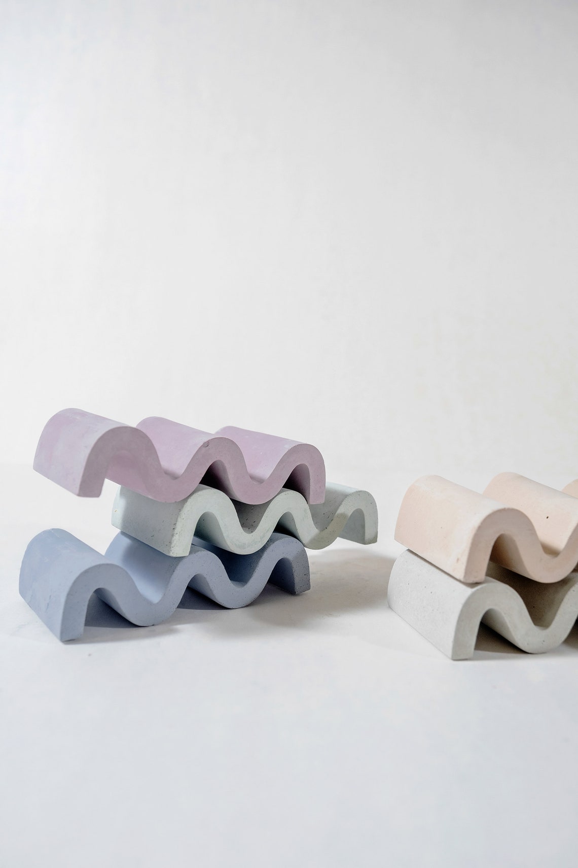 Wavy Concrete Tray Decorative Tray for Shelves Minimalist - Etsy