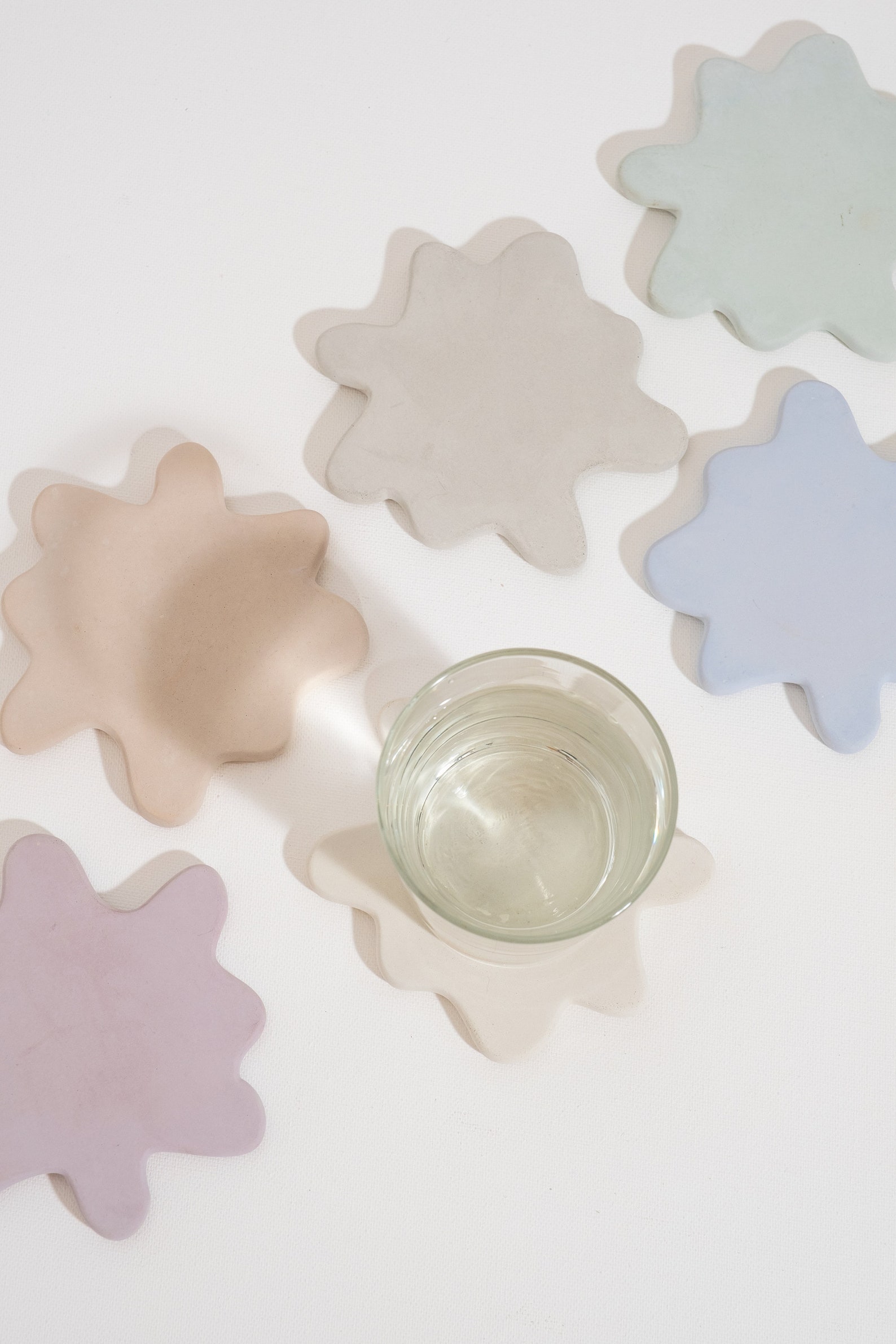 Concrete Coasters Cement Coaster Set Pastel Coasters - Etsy