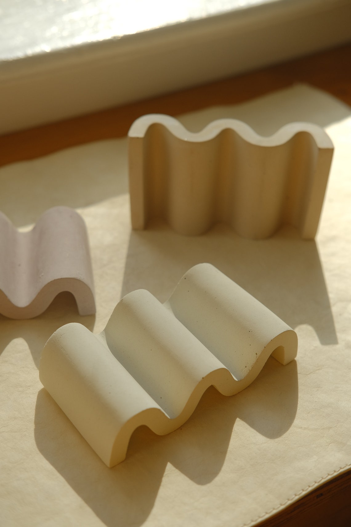 Wavy Concrete Tray Decorative Tray for Shelves Minimalist - Etsy