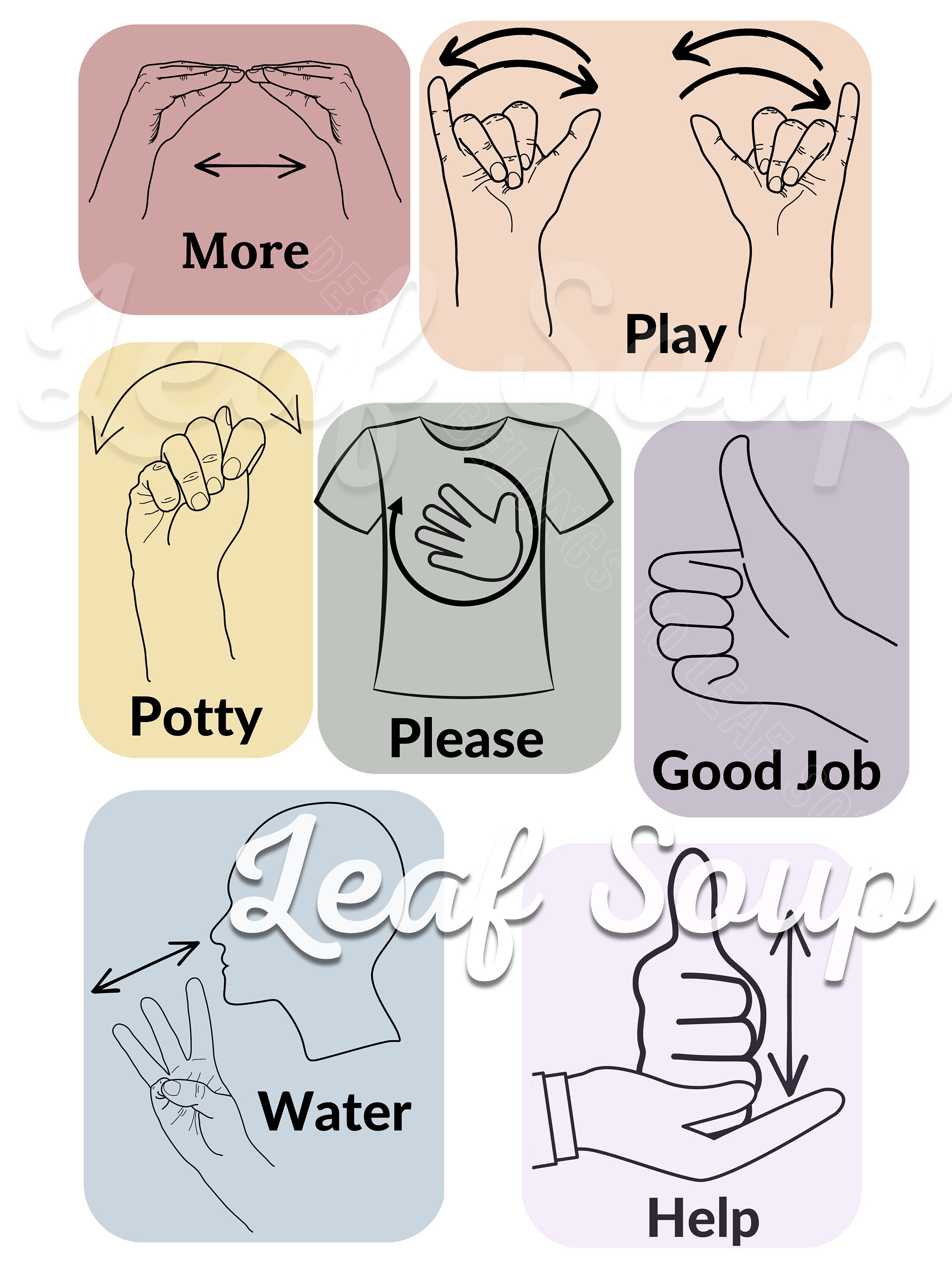 ASL Poster Sign Language Classroom School Homeschool Preschool - Etsy