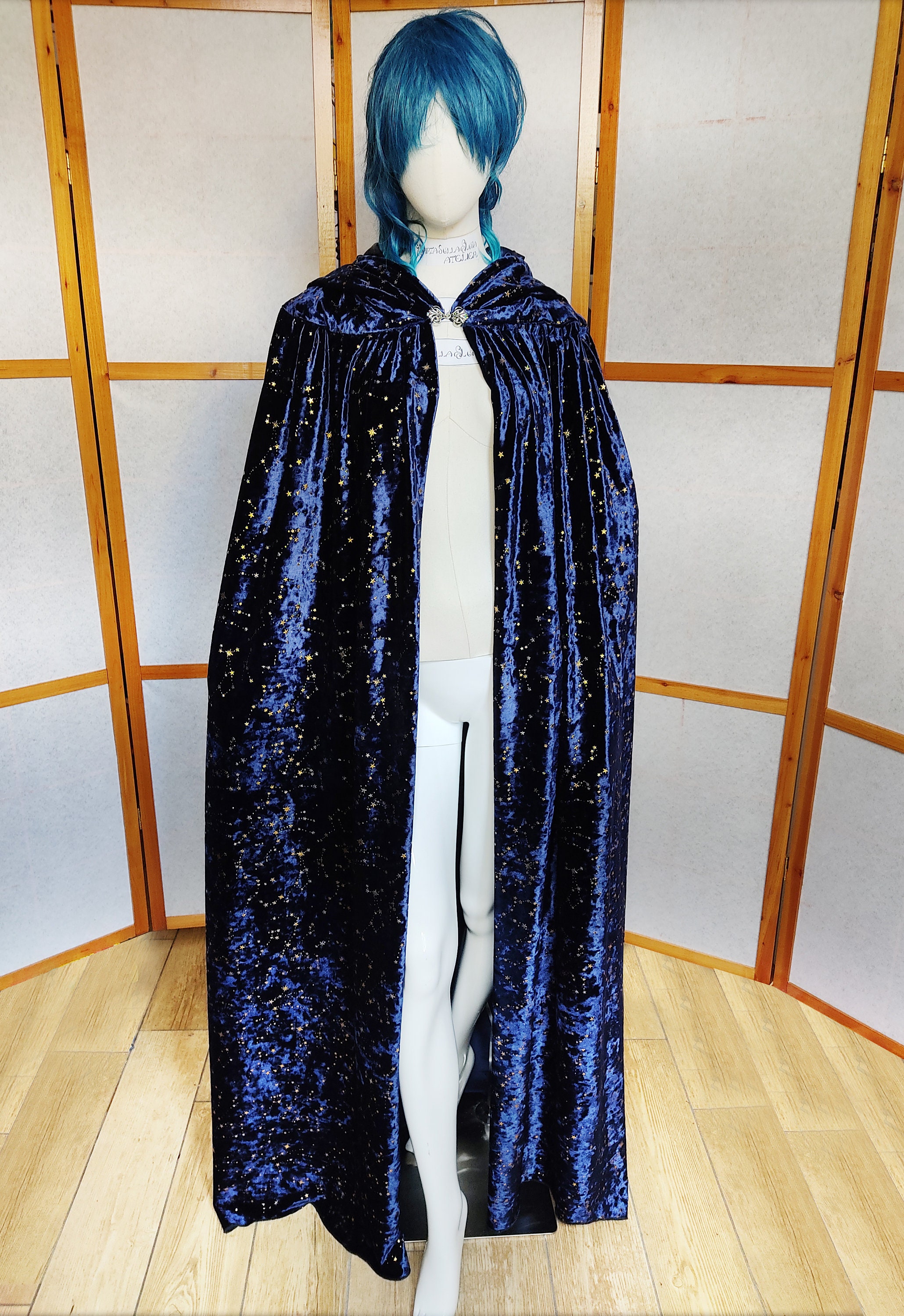 Fantasy Blue Starry Night Cape With Hood - Etsy Canada
