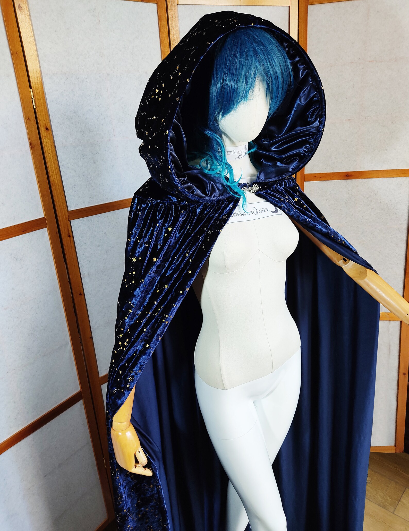 Fantasy Blue Starry Night Cape With Hood - Etsy