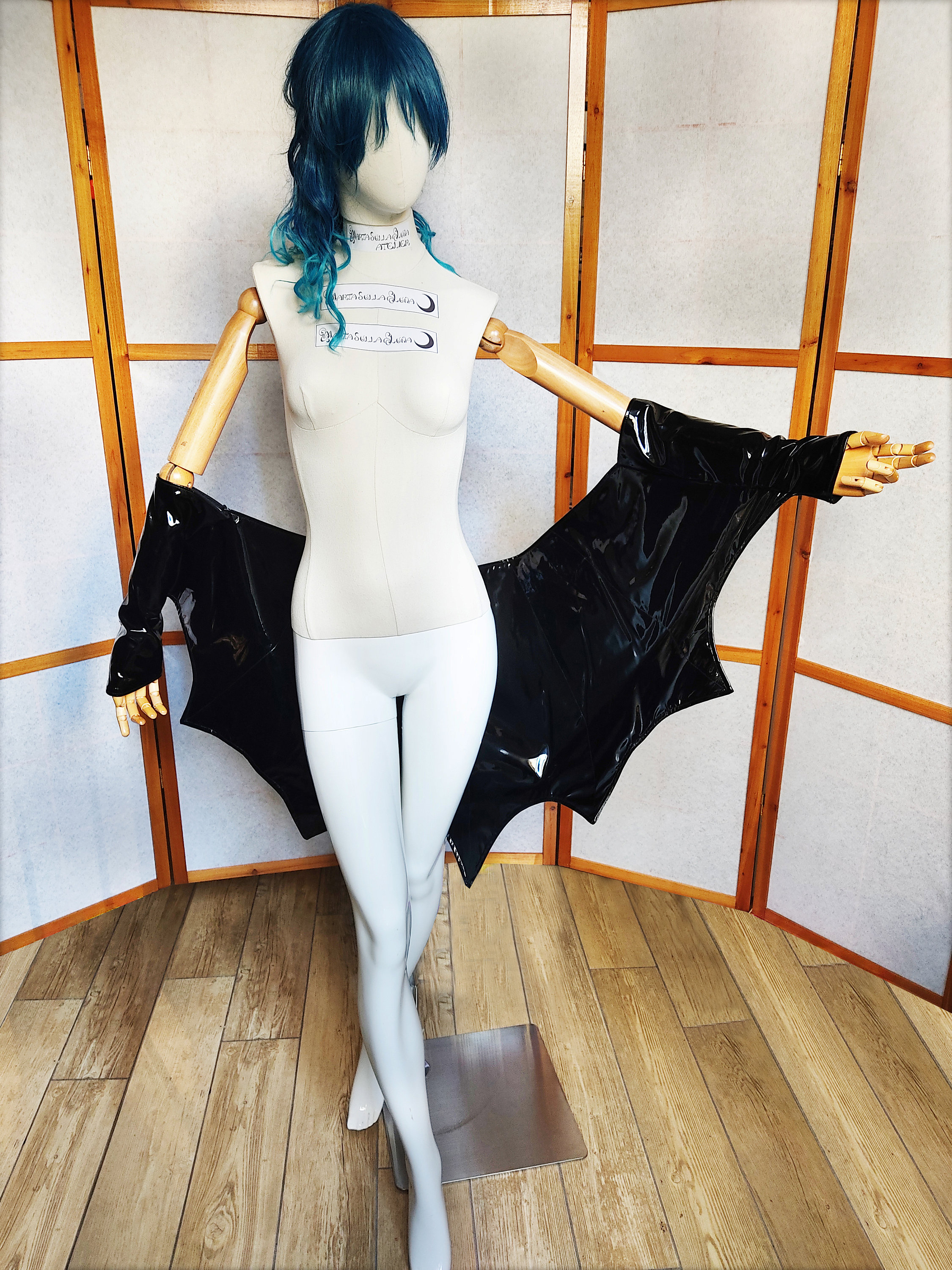 Ecoleather Black Gothic Bat Wings Shawl - Etsy