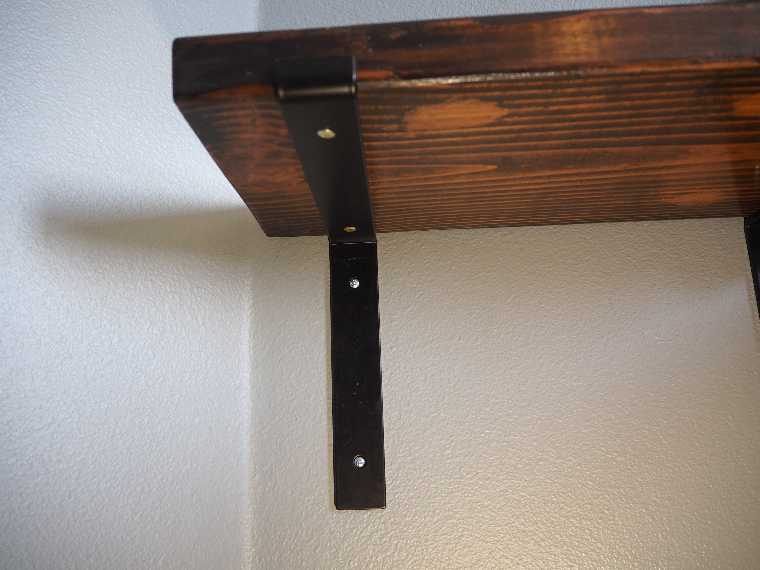 Rustic Farmhouse Floating Bedside Table Metal Bracket - Etsy