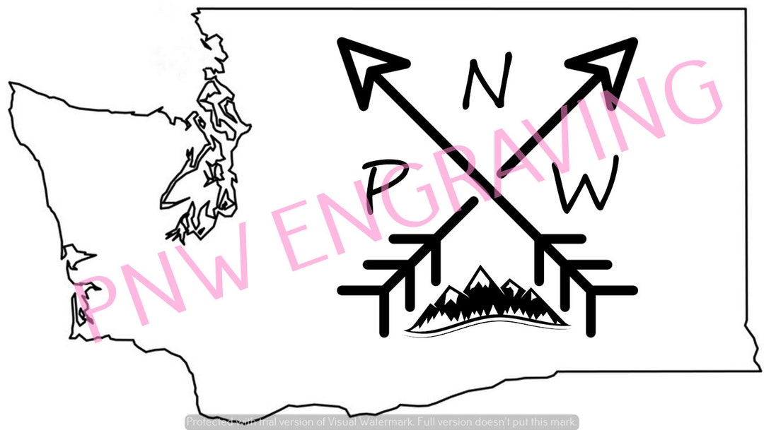 Washington State PNW Logo - Etsy