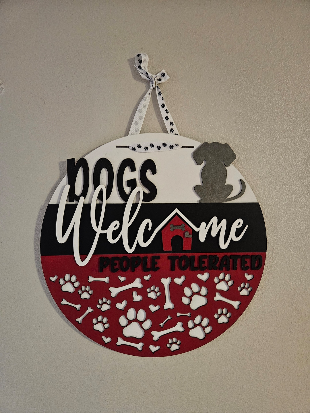 Dogs Welcome People Tolerates Door Sign - Etsy