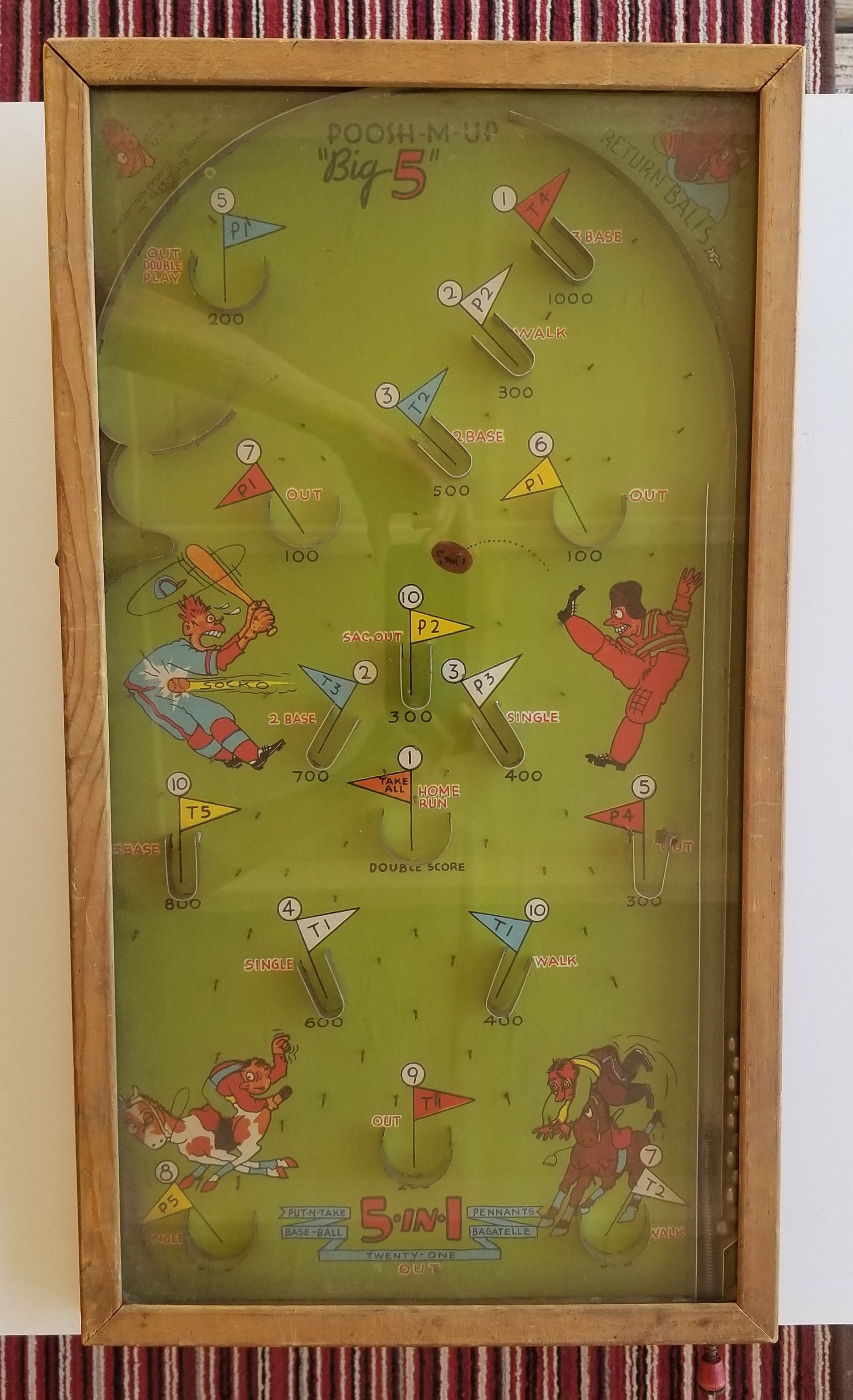 1950s Poosh-m-up Pinball 5 in One Tabletop Game - Etsy
