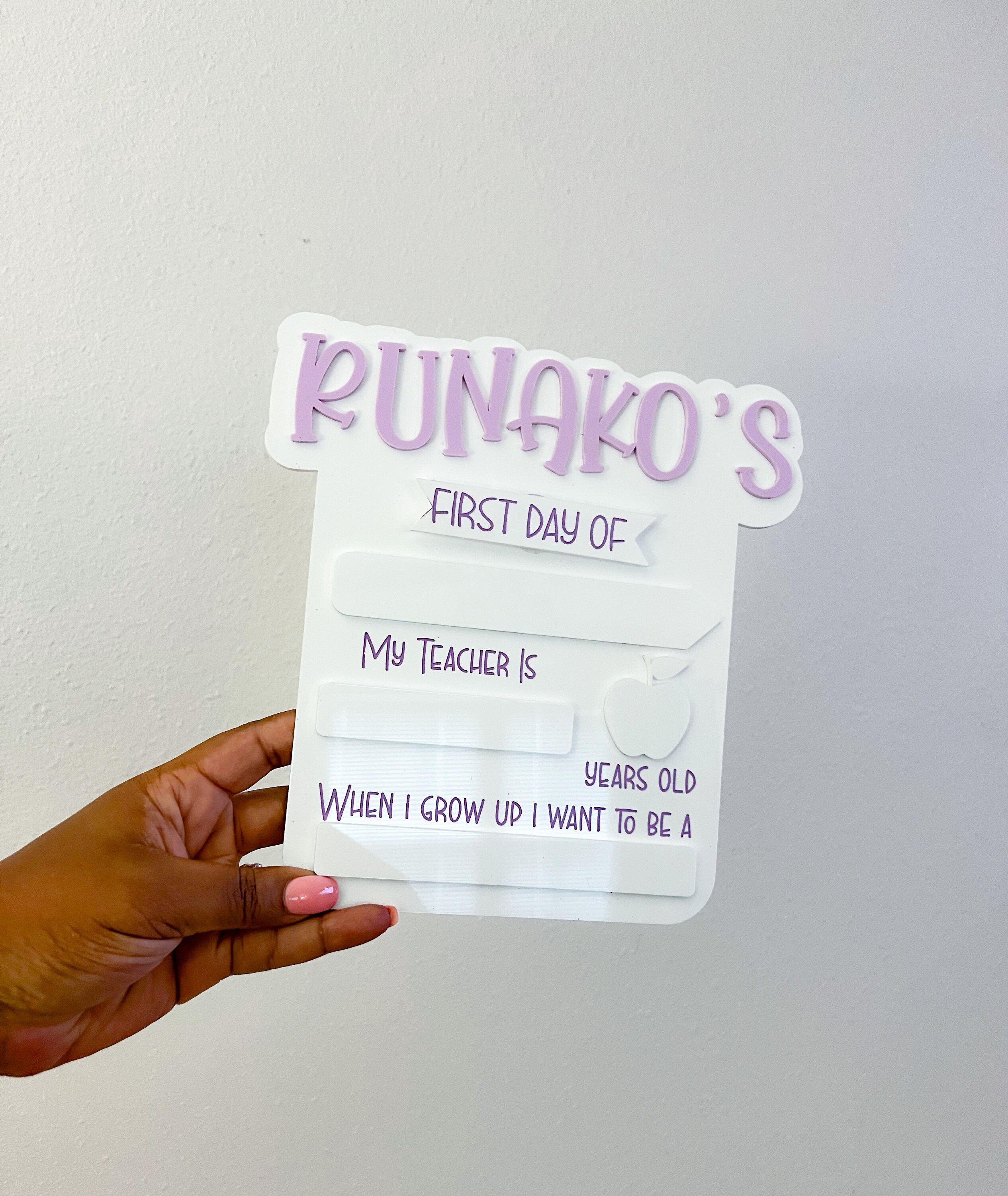 Personalized Wood & Acrylic Back to School Sign | Custom First Day of ...