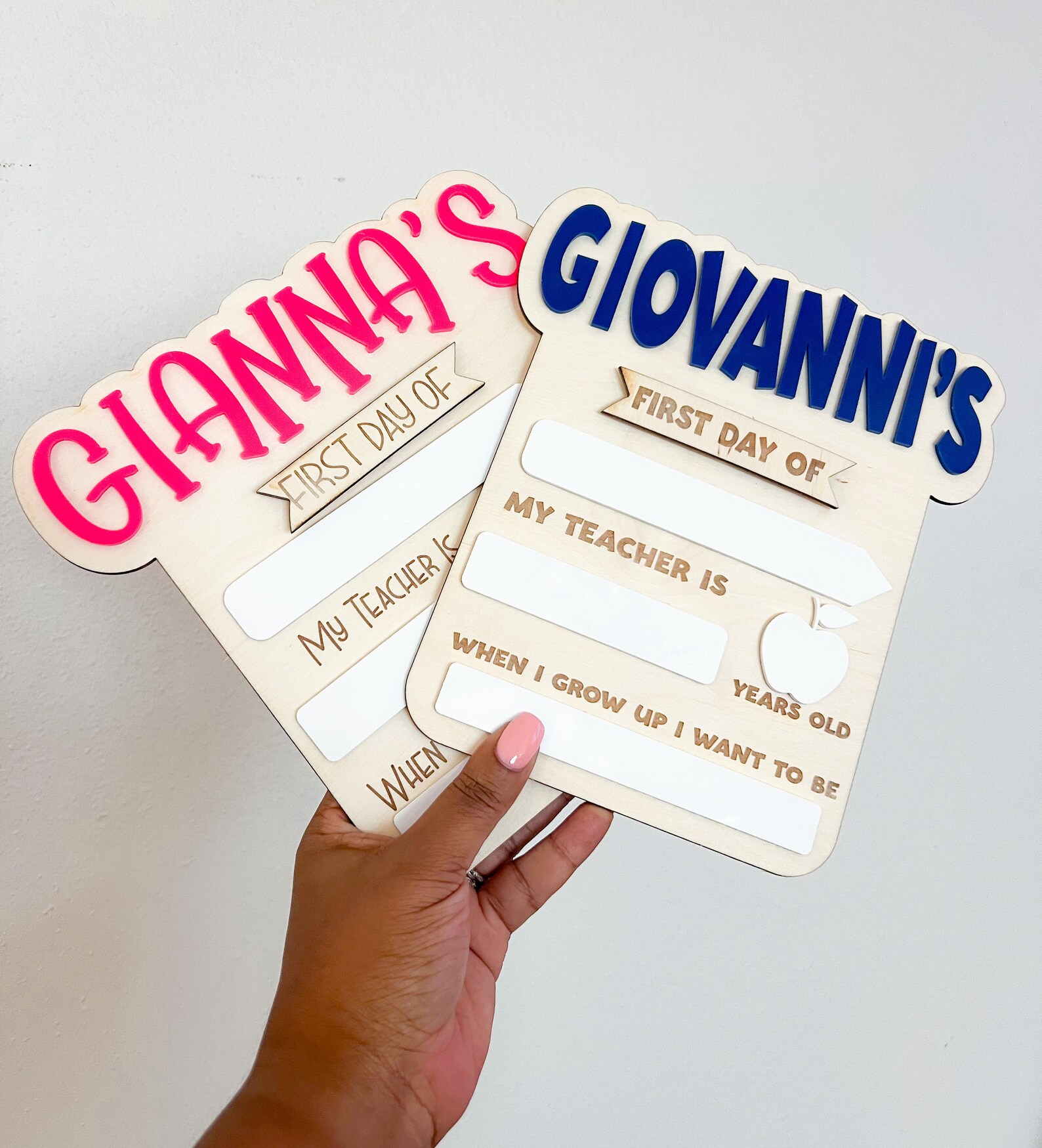 Personalized Wood & Acrylic Back to School Sign | Custom First Day of ...