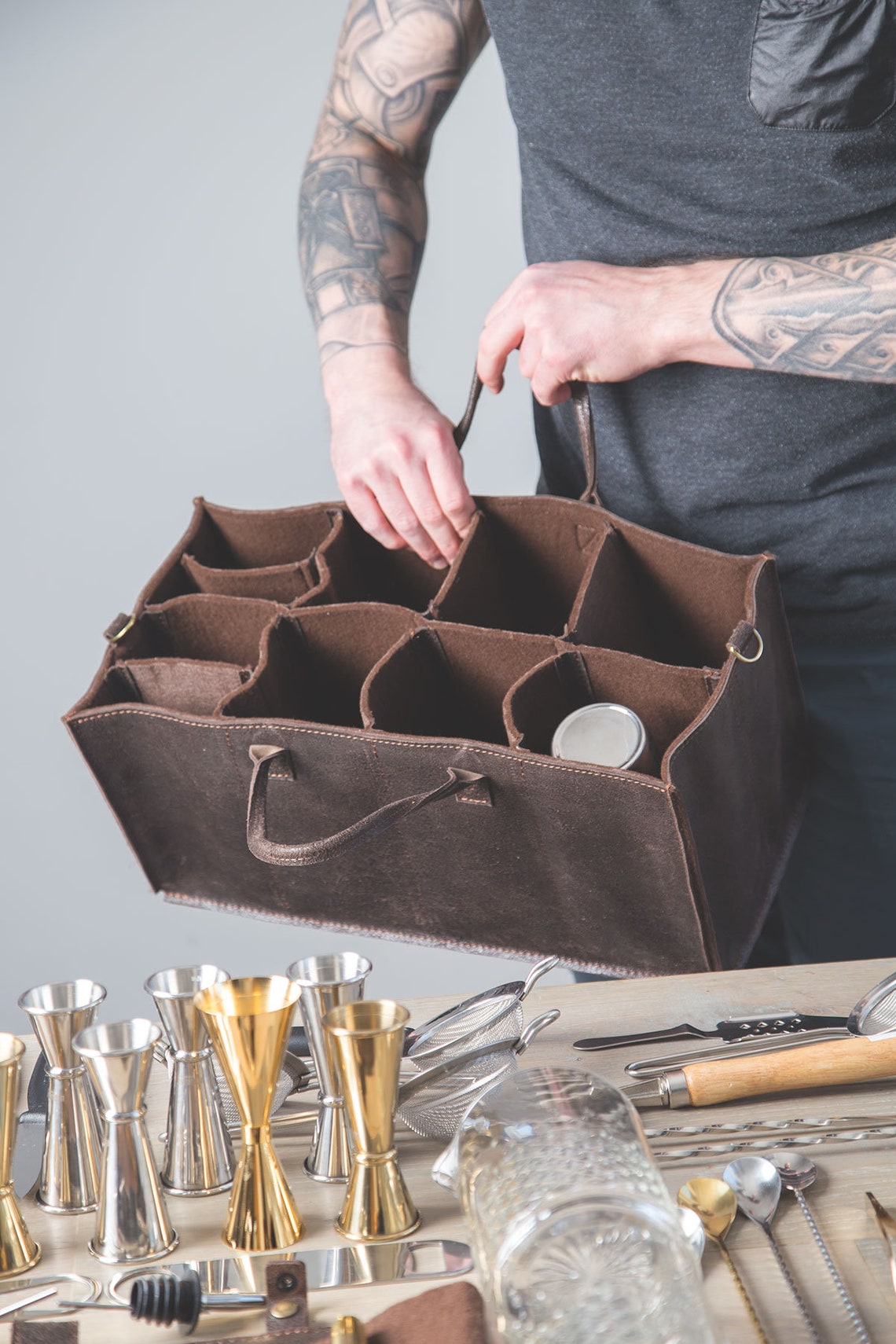 Big Bartender Bag Leather Bartender Bag Bar Accessories - Etsy UK