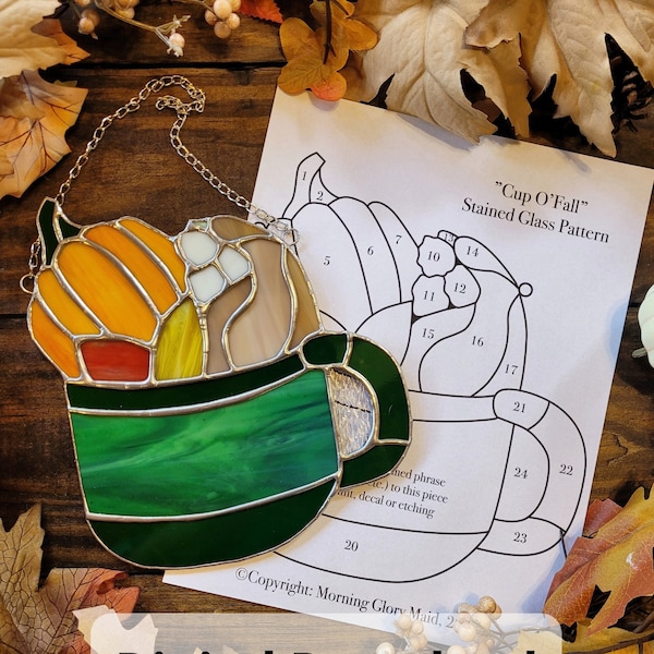 Fall Stained Glass Pattern - Etsy