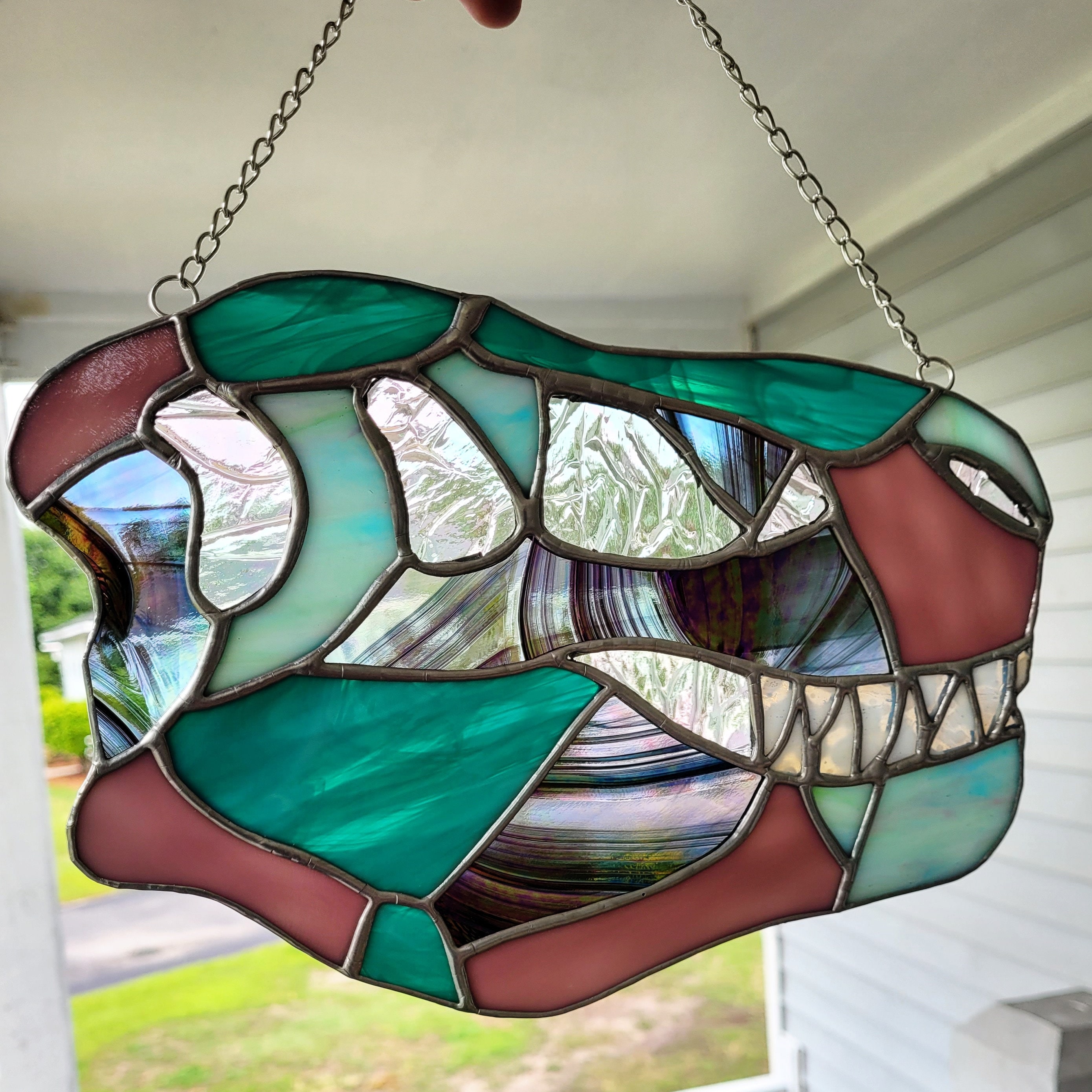 Stained Glass Pattern: "rex Skull", PDF Pattern ONLY, Stained Glass DIY ...