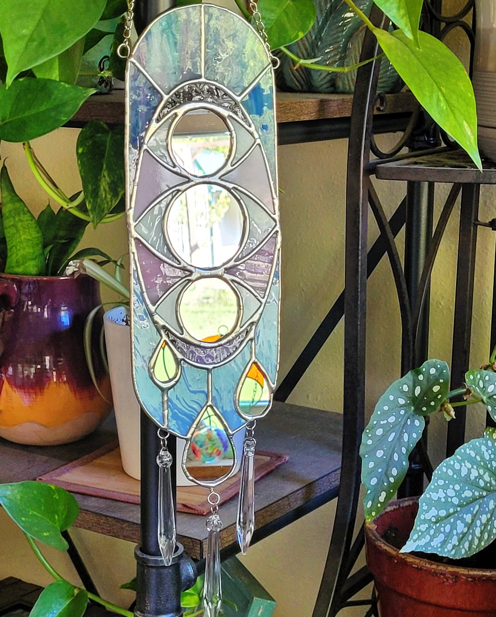 Stained Glass Pattern: “triple Vision” - Etsy